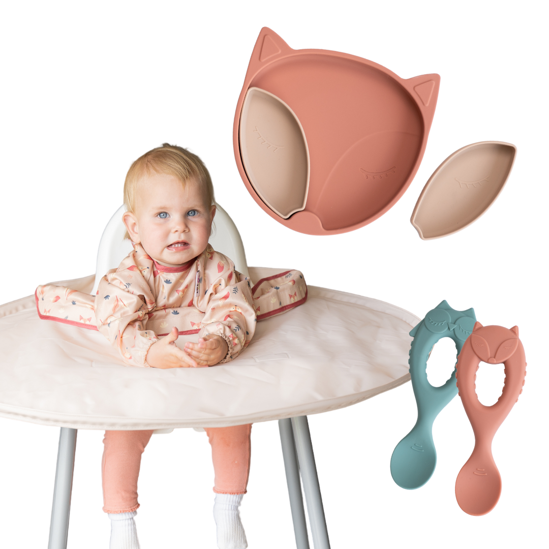 Weaning Bib & Tray Kit - Catch Food & Save £1 A DAY | Tidy Tot